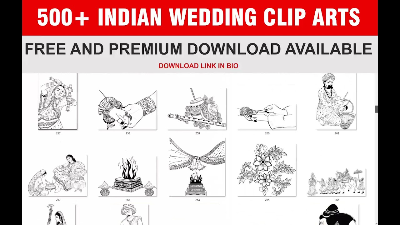500+ Shadi card Clip-art (Wedding Clip-art). Indian wedding clip art ...