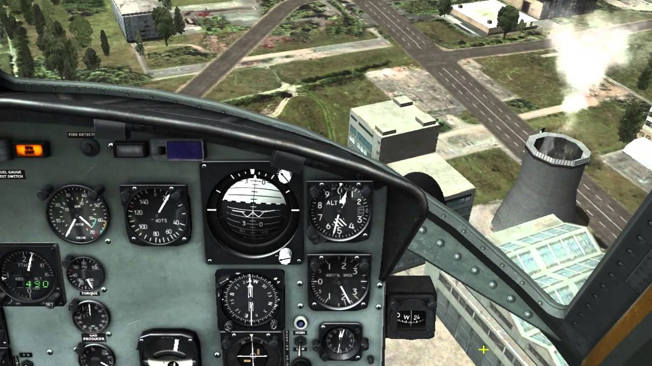 DCS Huey autorotation roof landing - YouTube