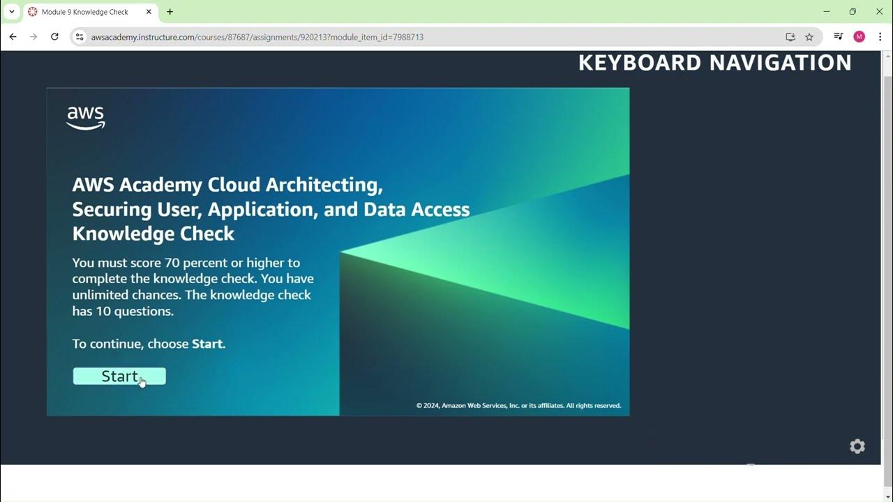 AWS Academy Cloud Architecting Module - 9 Knowledge Check - YouTube