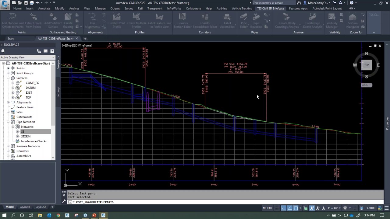TSS Civil 3D Briefcase Demo - YouTube