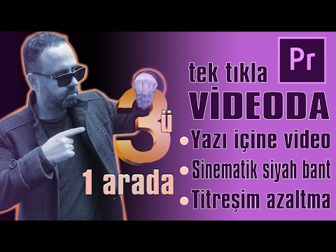 3'ü 1 ARADA | Yazı içine video | Sinematik siyah bant | Titreşim azaltma | Premiere Pro Tutorial