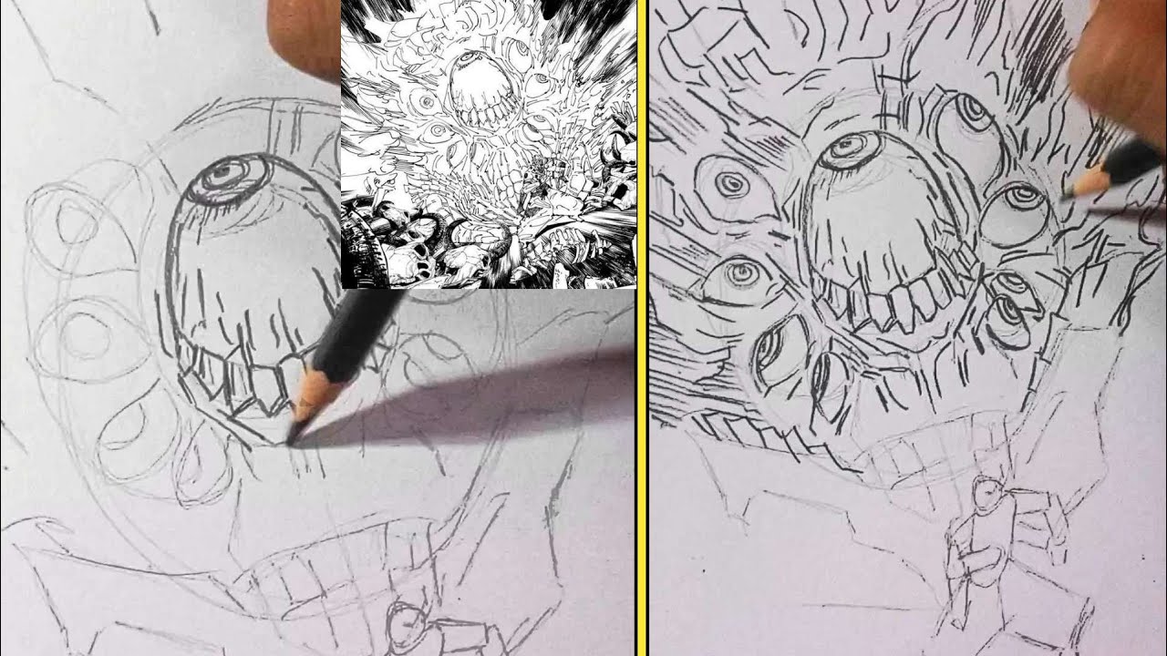 How to draw Sukuna Incomplete Domain - Jujutsu Kaisen - YouTube