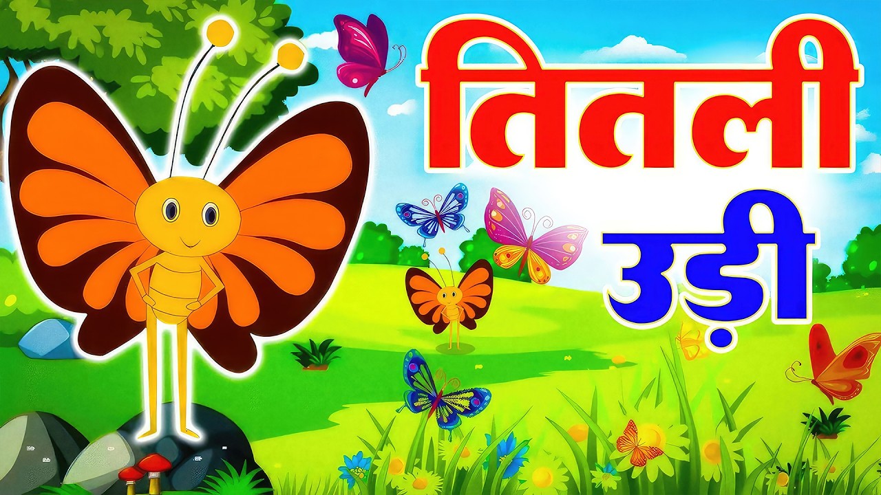 Titli Udi Ud Na Saki with Actions | Hindi Poem for Children | Top ...