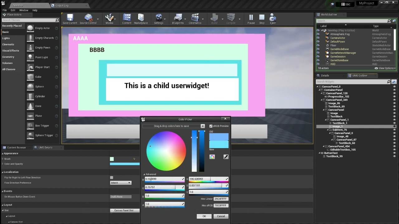 UE4 UMG Runtime Outliner (Debugger) - YouTube