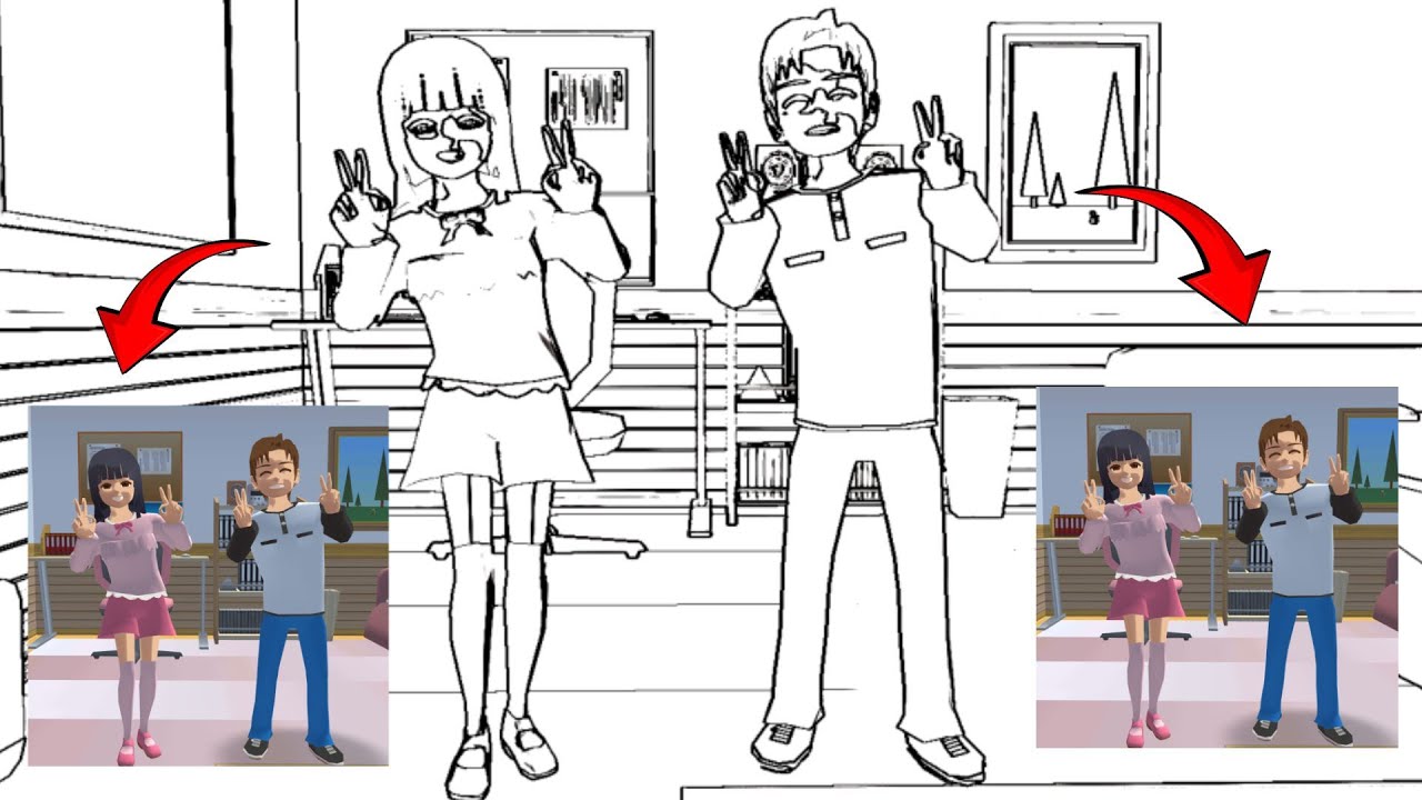 Yuta Mio Masuk Dunia Game Gambar | Mio Bahagia | Sakura School ...