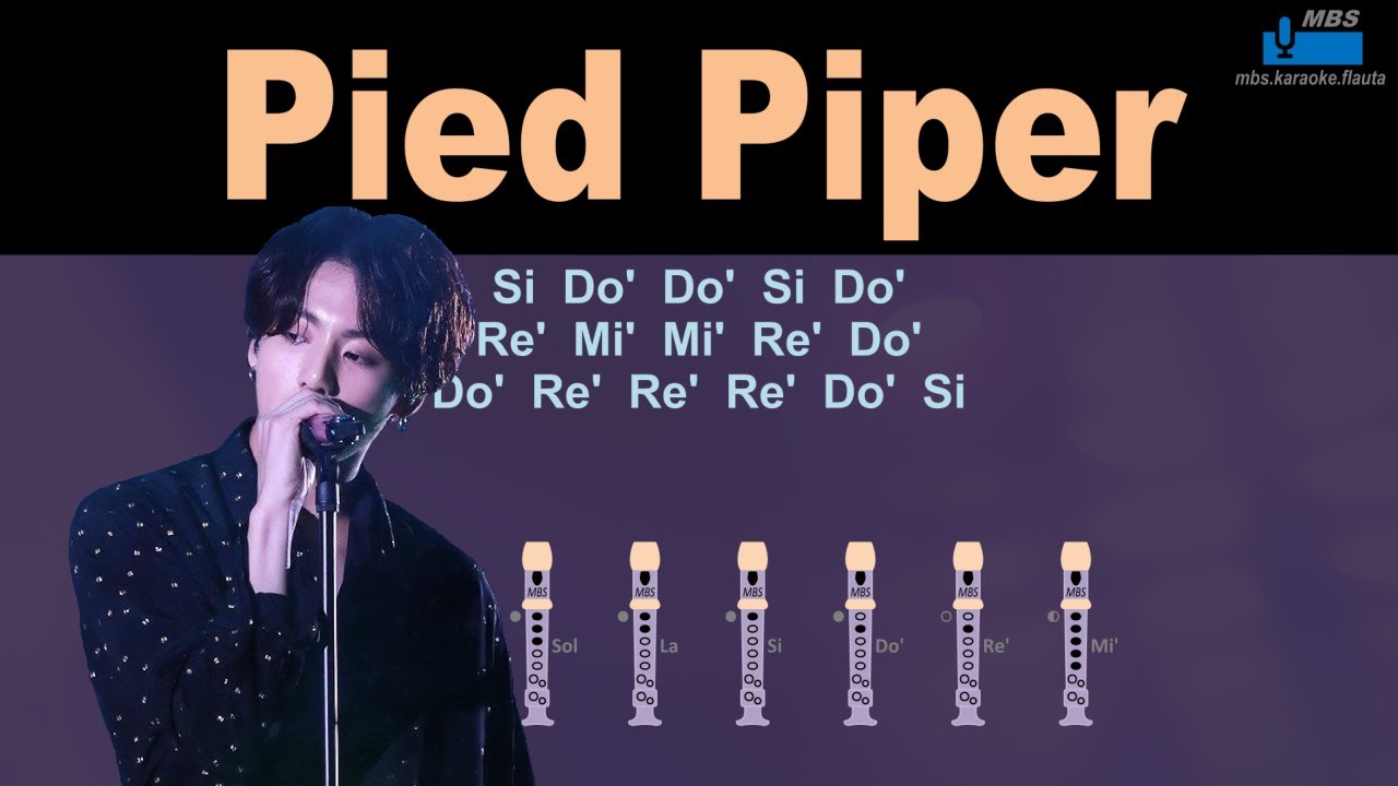 Pied Piper BTS (방탄소년단) Flauta Dulce Con Notas / Flute Recorder ...