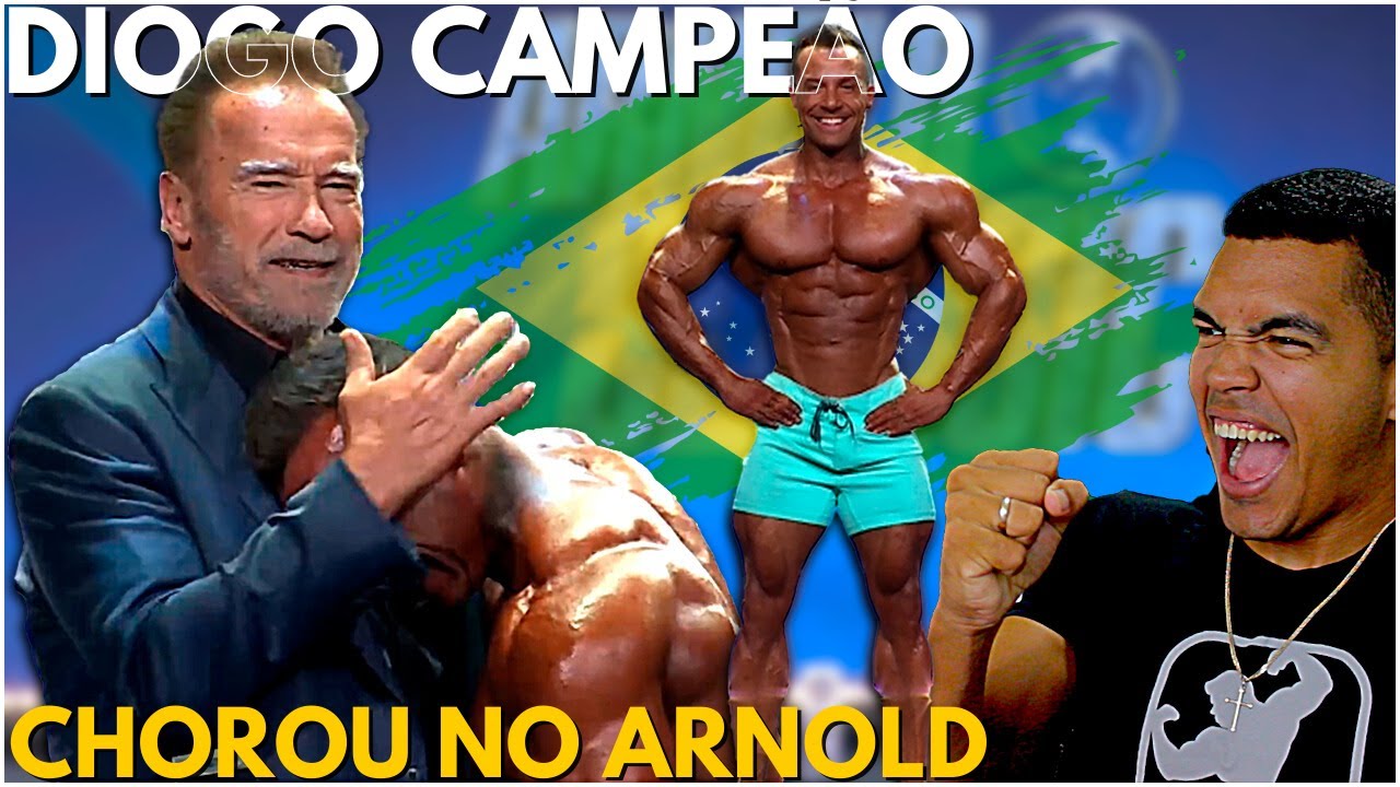 🛑DIOGO CAMPEÃO DA MENS PHYSIQUE E CHORA NO OMBRO DO ARNOLD - BRASIL NO ...