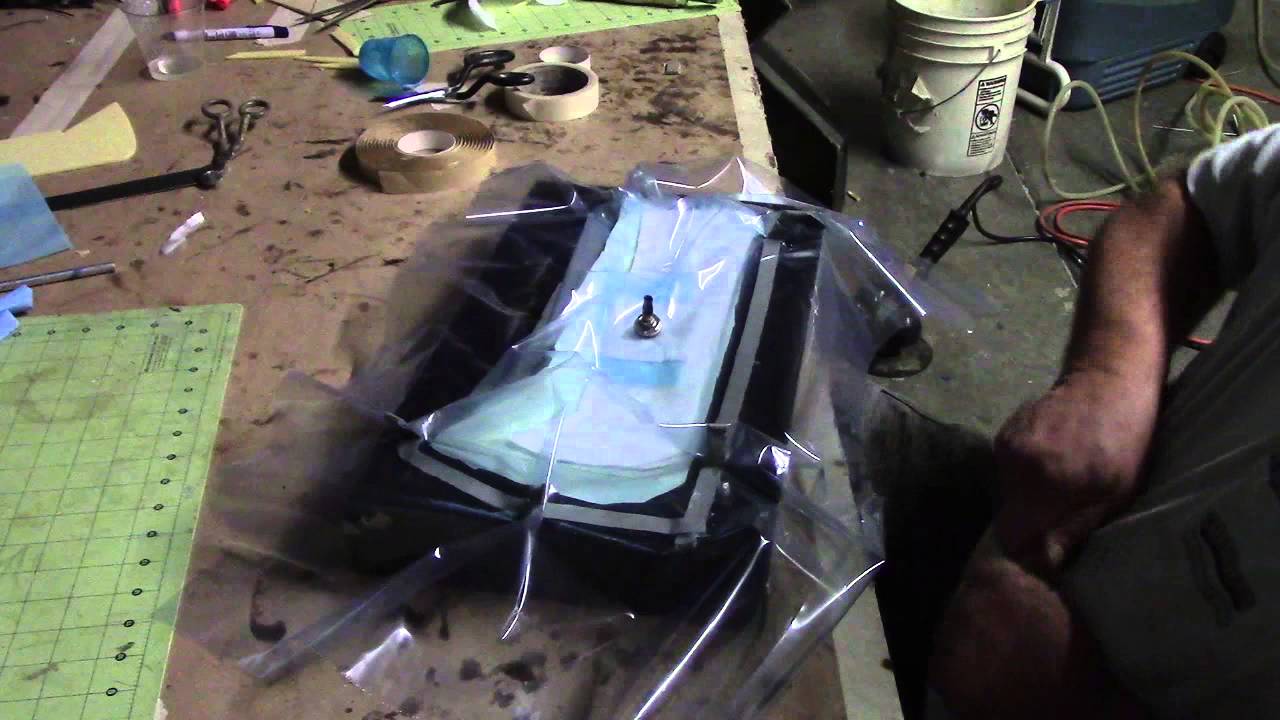 vacuum bagging composite parts - YouTube