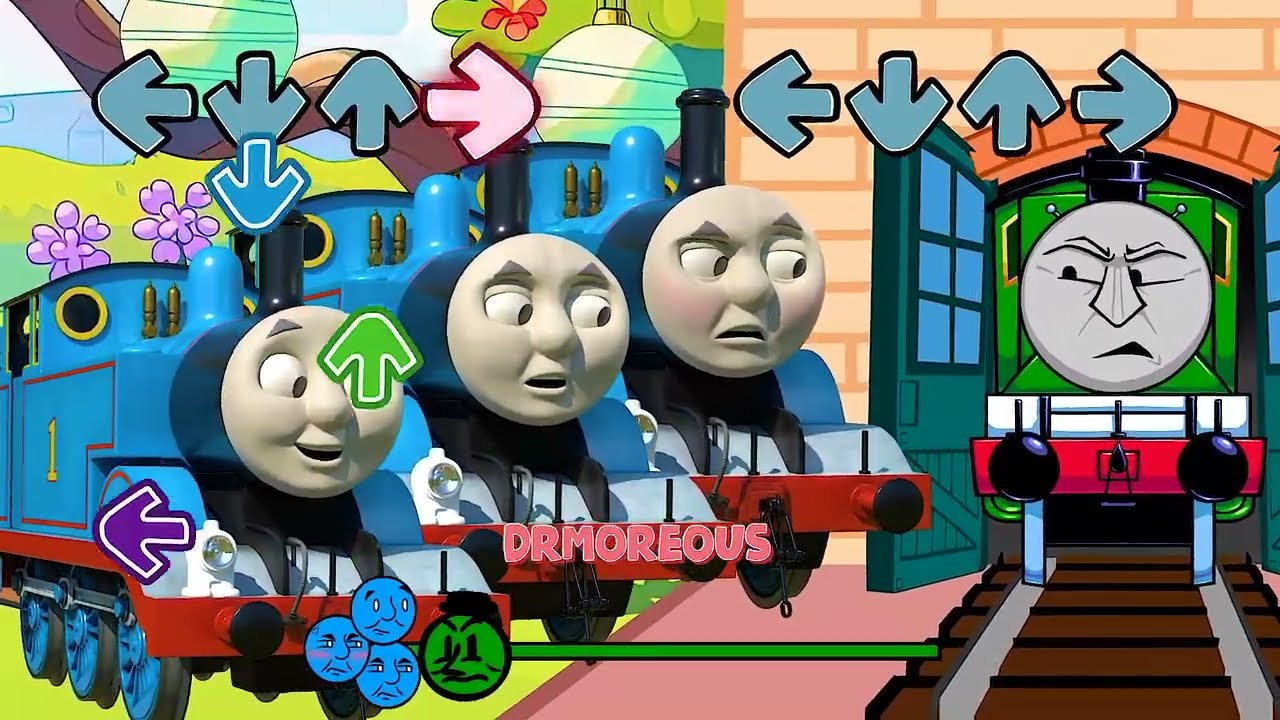 FNF Triple 3D Thomas VS ALL Big Engine Brawl (Can Can) - Friday Night ...