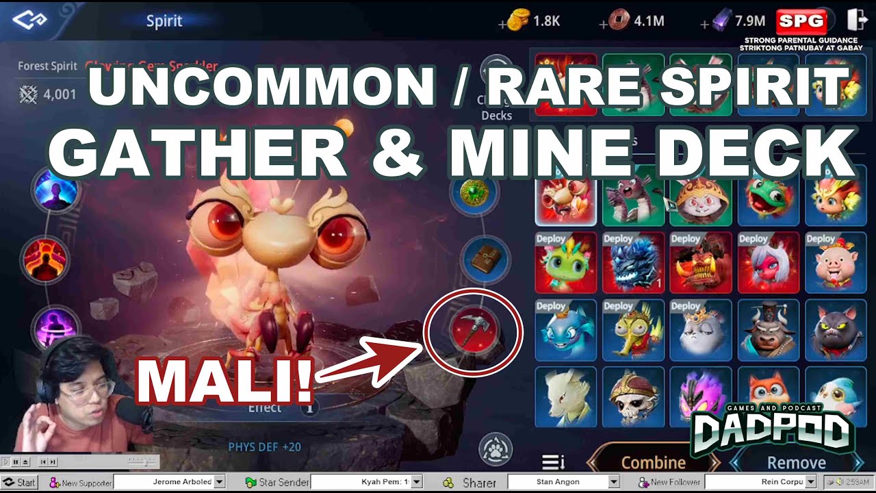 MIR4 - Uncommon/Rare Spirit Mining & Gather Deck - YouTube