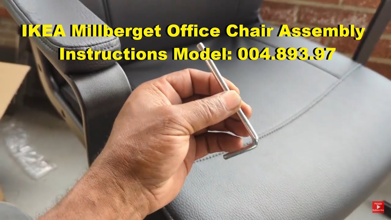 How to assemble the Millberget IKEA office chair model number: 004.893. ...