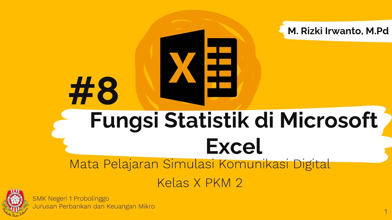 Fungsi Statistik di Microsoft Excel #8 - Simulasi dan Komunikasi ...
