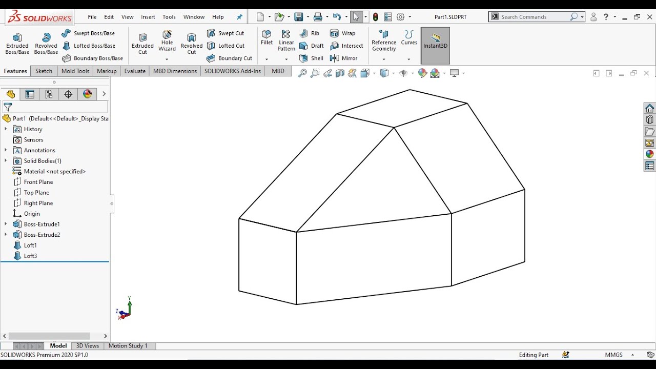 Beginner Solid works Practice | Exercise No. 18 | Center Rectangle ...