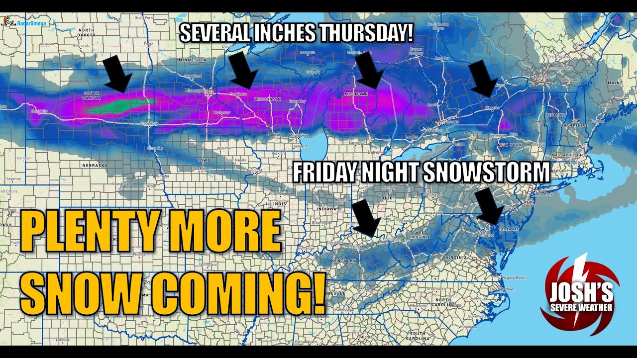 Plenty More Snow Coming Through This Weekend - YouTube