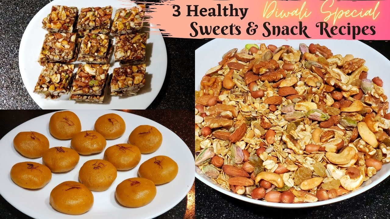 3 Healthy Sugar Free Sweets & Snacks Recipes | Quick & Easy | Healthy ...