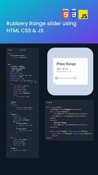 Price Range Slider Using Html Css And Js Shorts Html Css Javascript Slider Shortsfeed