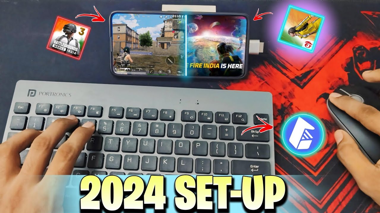 HOW TO PLAY FREE FIRE , BGMI WITH KEYBOARD AND MOUSE IN MOBILE ...