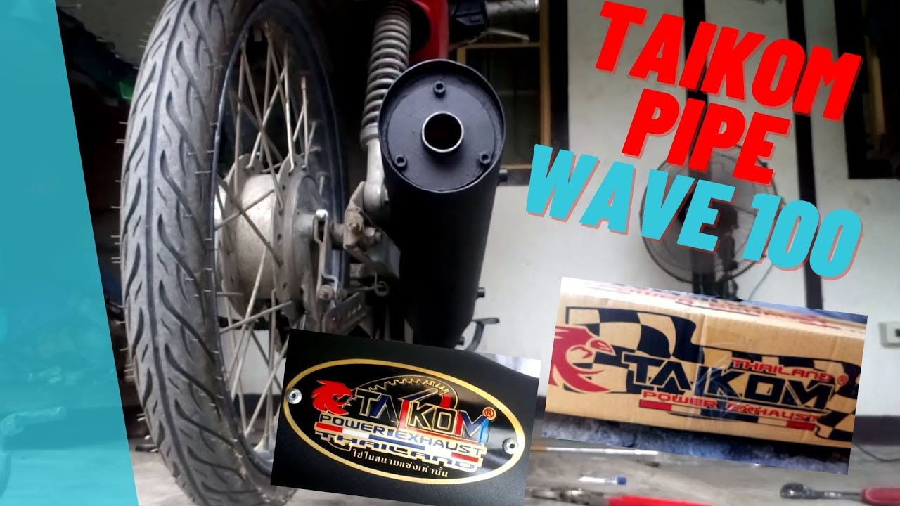 Taikom pipe sound check!! Honda Wave 100 - YouTube