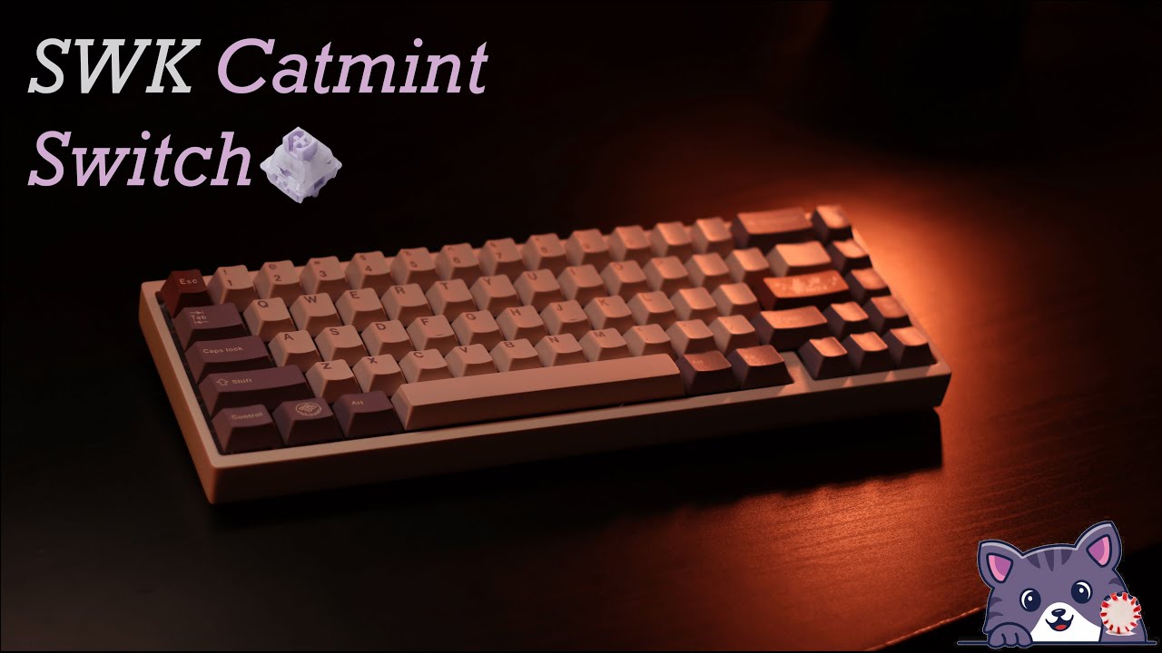 SWK Catmint Switches Sound Test With Bakeneko65 On Alu Plate - YouTube