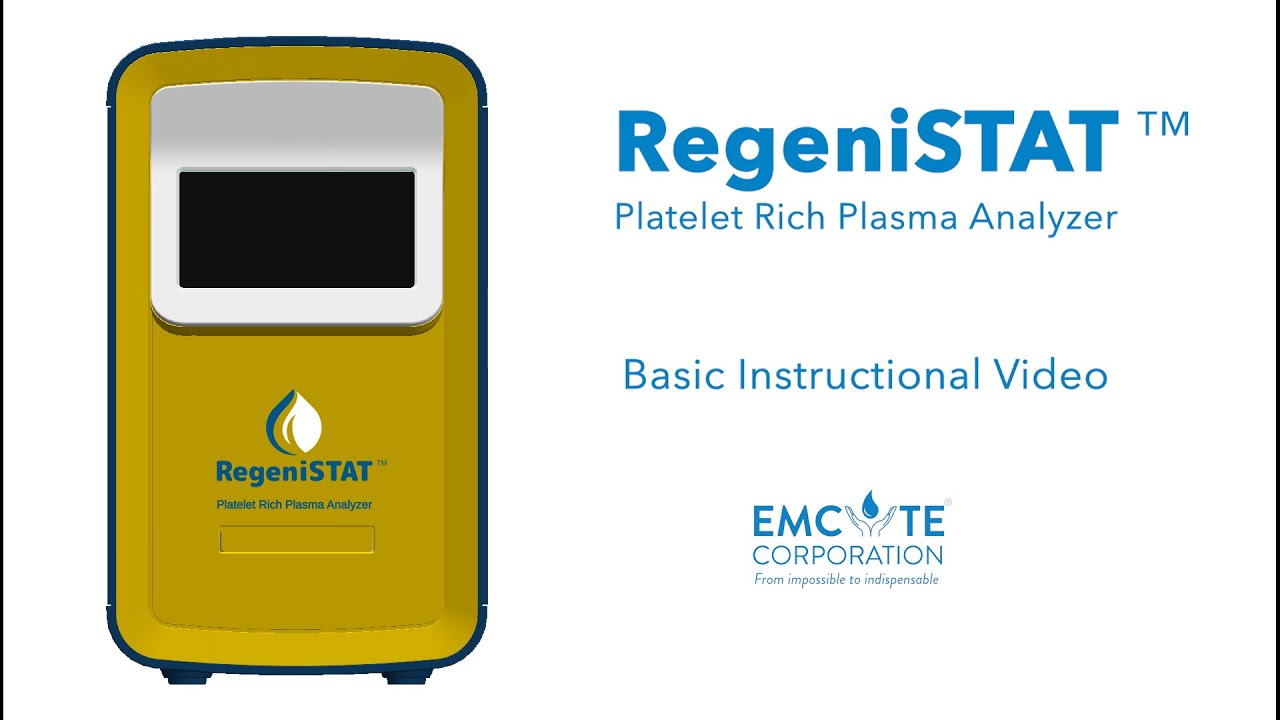 RegeniSTAT™ Platelet Rich Plasma Analyzer by EmCyte Corporation - YouTube