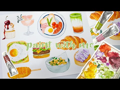 Paint with me : watercolor food and drink painting, speed paint, art ...