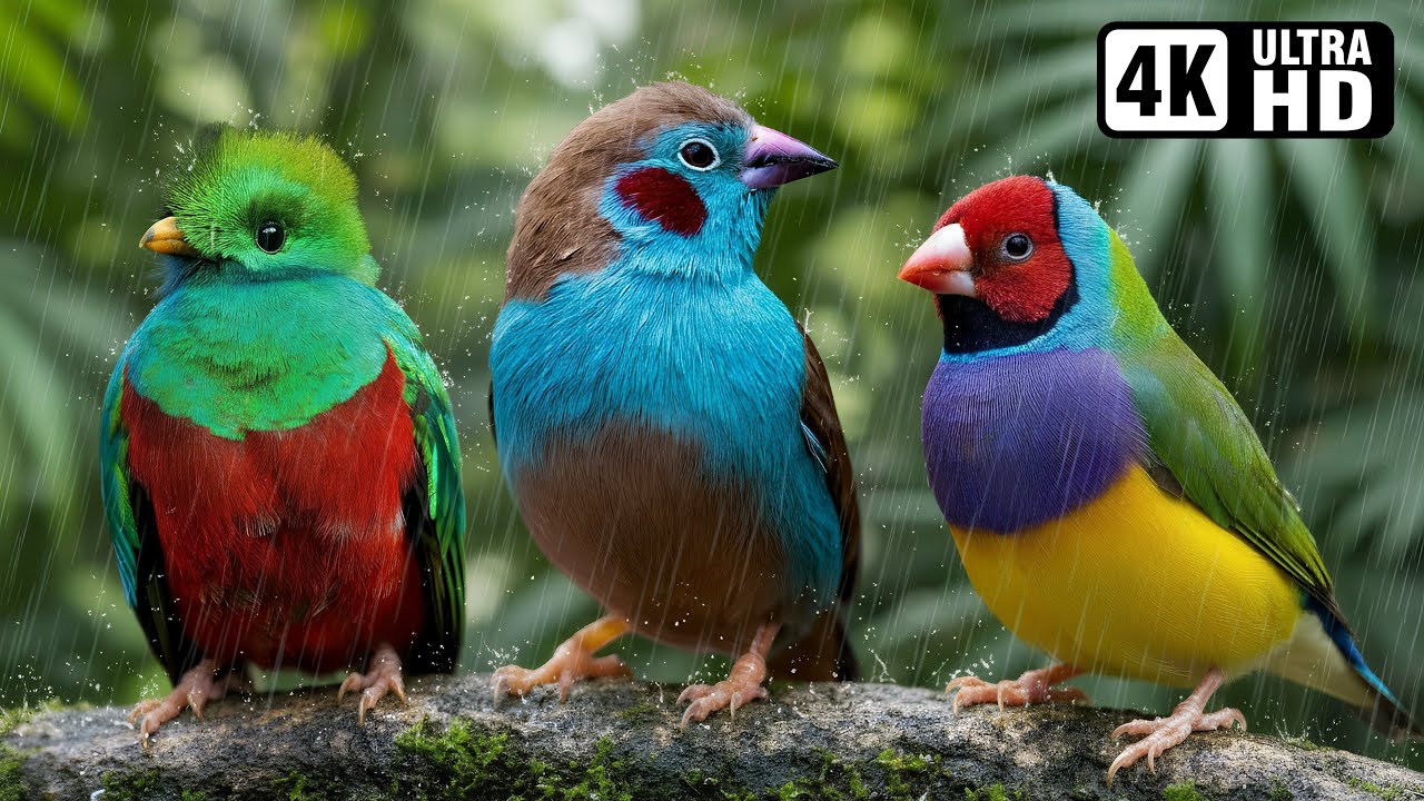 Beautiful Birds Under Rain | Magnificent Birds | Stunning Nature ...