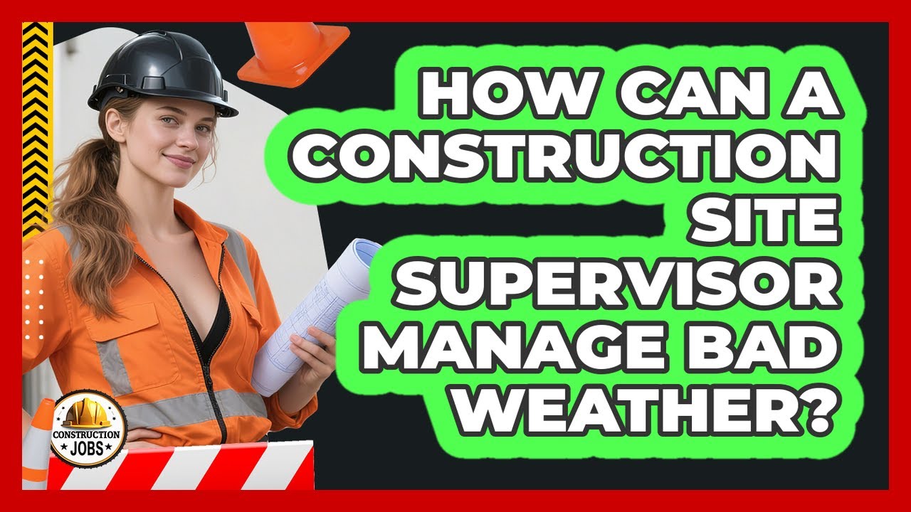 How Can A Construction Site Supervisor Manage Bad Weather ...