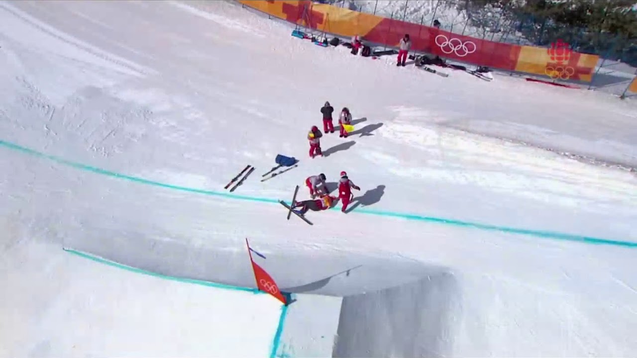 Ski cross crash - YouTube