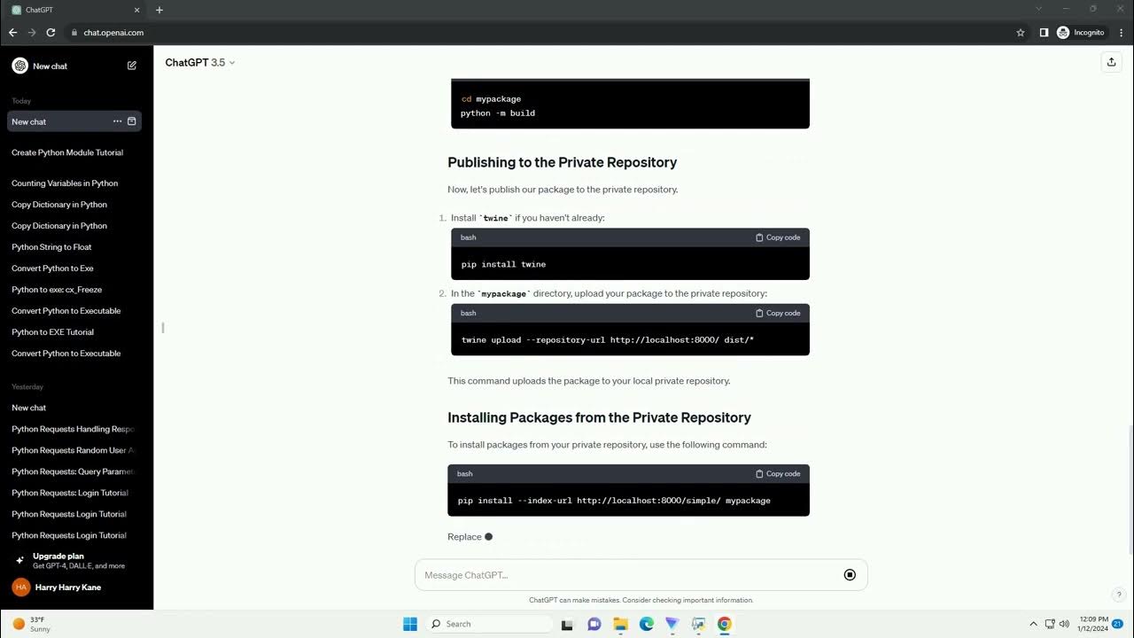 how to create a private python package repository - YouTube