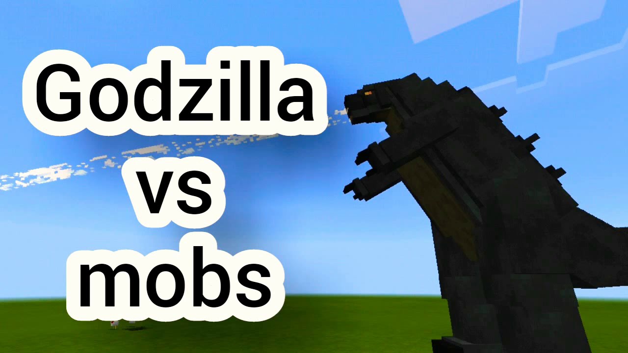Godzilla vs mobs in minecraft - YouTube