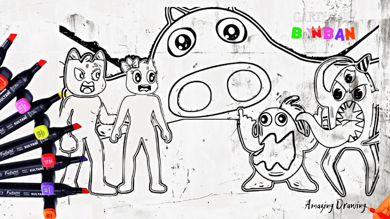 How to color easy Garten of BanBan #11 / How to Color Banban characters ...