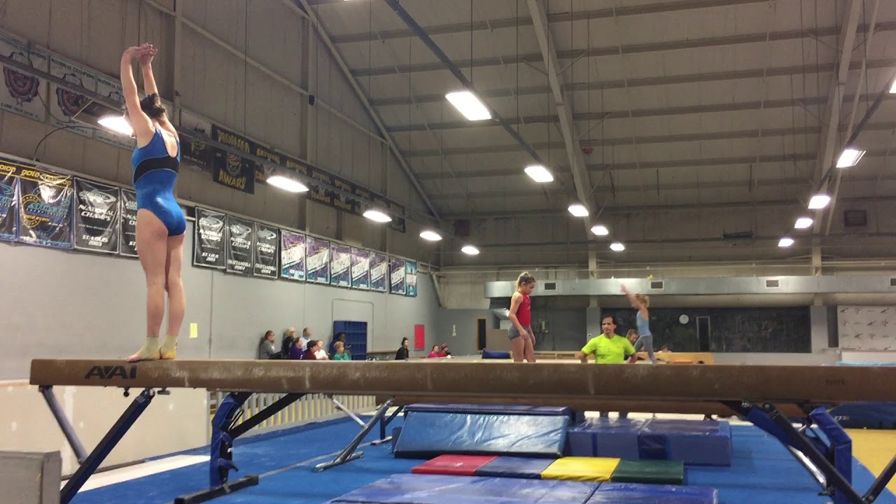Kassidy Howell - 2018 Beam - Level 10 Training - Back Handspring Step ...