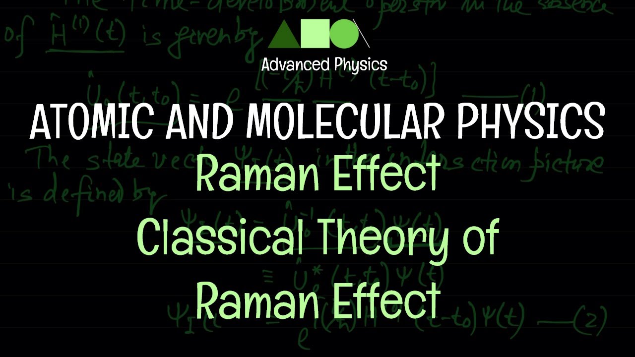 Atomic and Molecular Physics - Raman Effect : Classical Theory of Raman ...