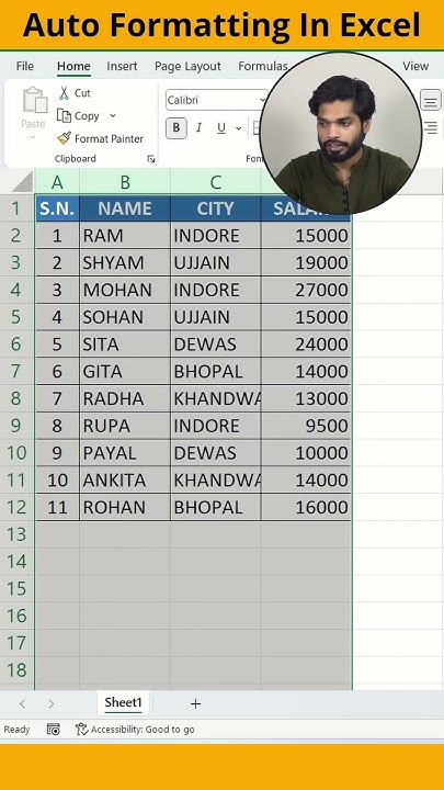 MS Excel में Automatic बॉर्डर कैसे लगाए | How to Apply Auto Formatting in Excel | #excel #shorts ...