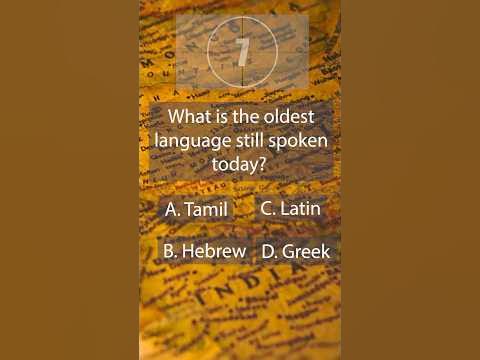 What is the oldest language still spoken today? #shorts #facts #quiz ...