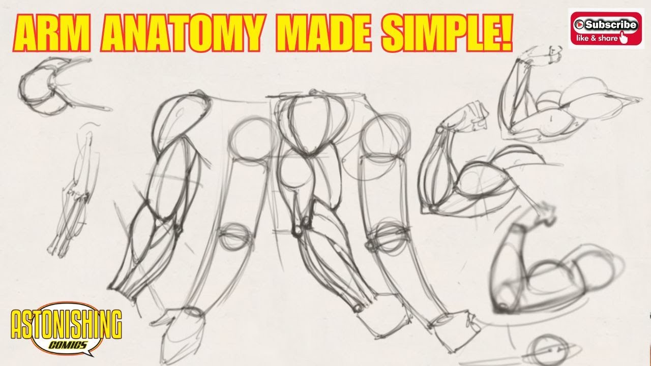 How to Draw Arm Anatomy for Superhero Comic Books Made EASY! ️💪 (Step ...