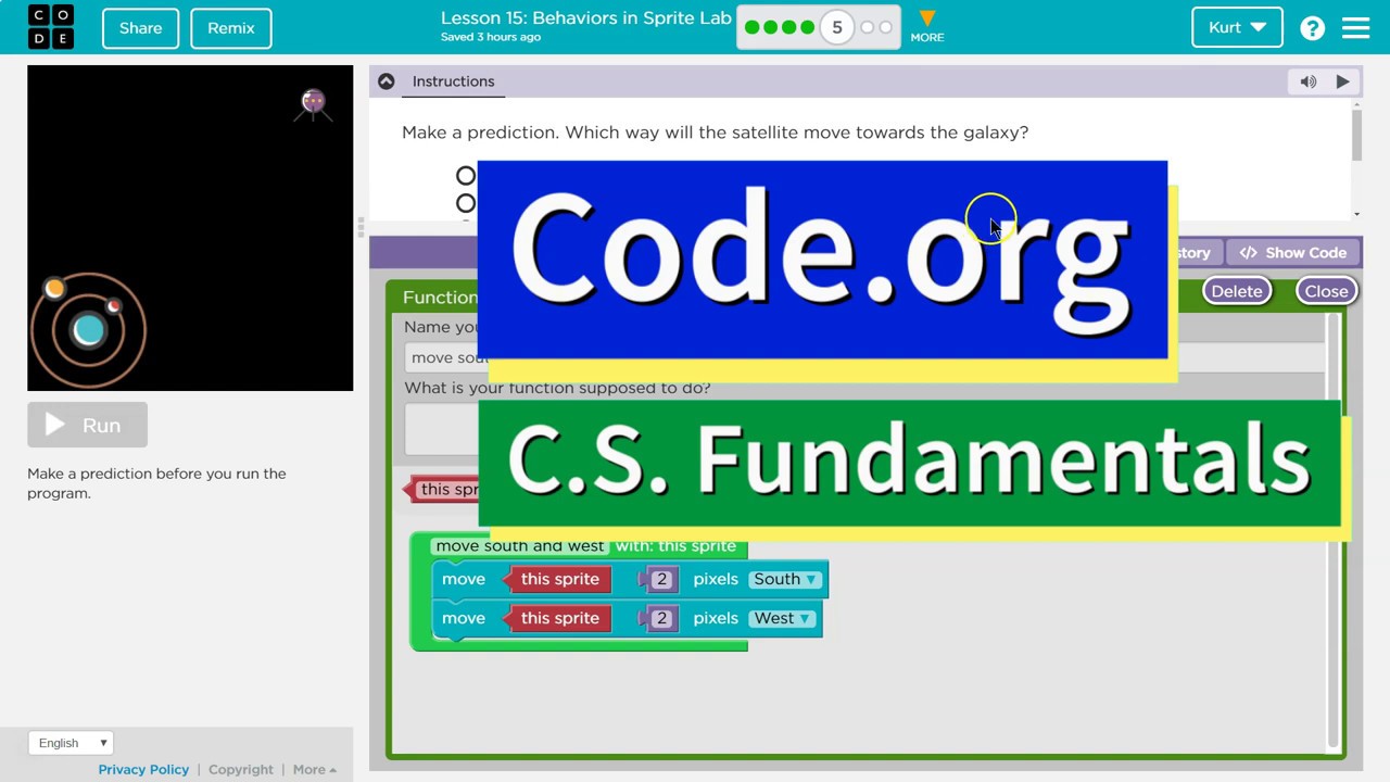 Code Behaviors In Sprite Lab Part 5 Answers Explained Course F Code Behaviors In Sprite Lab Part 5 Answers Explained Course F