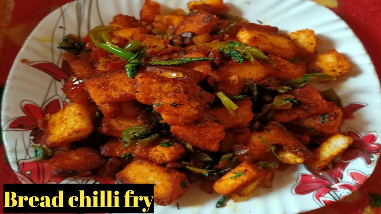 Bread chilli recipe in Kannada/bread chilli fry recipe/kids breakfast ...