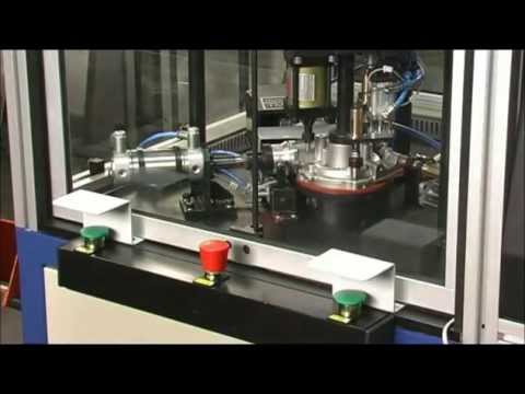 Porosity control, thread checking and dot marking machine of car turbo compressor housing - YouTube