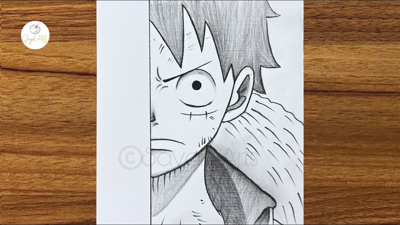How to draw Monkey D. Luffy || Easy anime drawing step by step || Easy ...