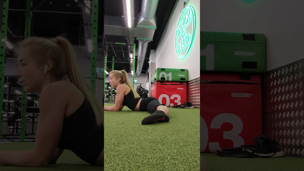 Laying down middle split - YouTube