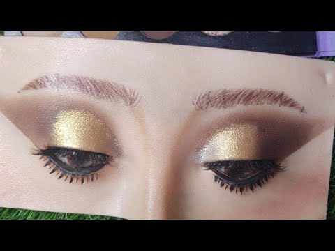 Simple gold eye makeup look // easy eye makeup for beginners - YouTube