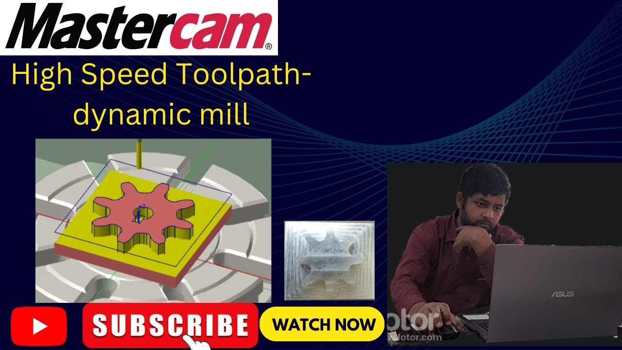 Mastercam CNC gear Cutting | Dynamic milling Toolpath | Mastercam ...