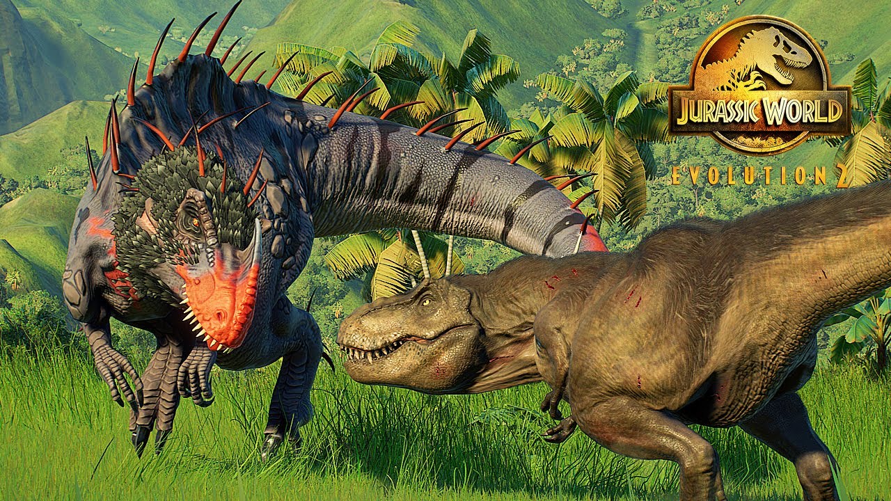 EPIC HYBIRD DINO MALUSAURUS VS LARGE CARNIVORE BATTLE ROYALE ISLA ...