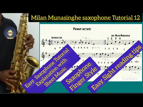 How to Play Saxophone for Begginers/Premaye vilthere notes #Saxophone ...
