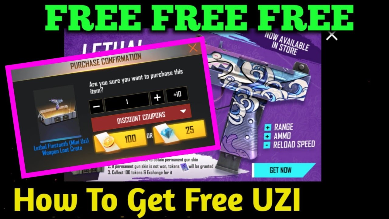 How To Get Free MINI UZI Skin in Free Fire - Free Fire Mini Uzi Skin ...