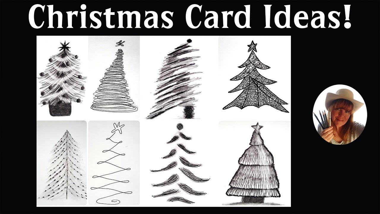 Homemade Christmas And Holiday Card Ideas! (Real-Time Art Lesson ...