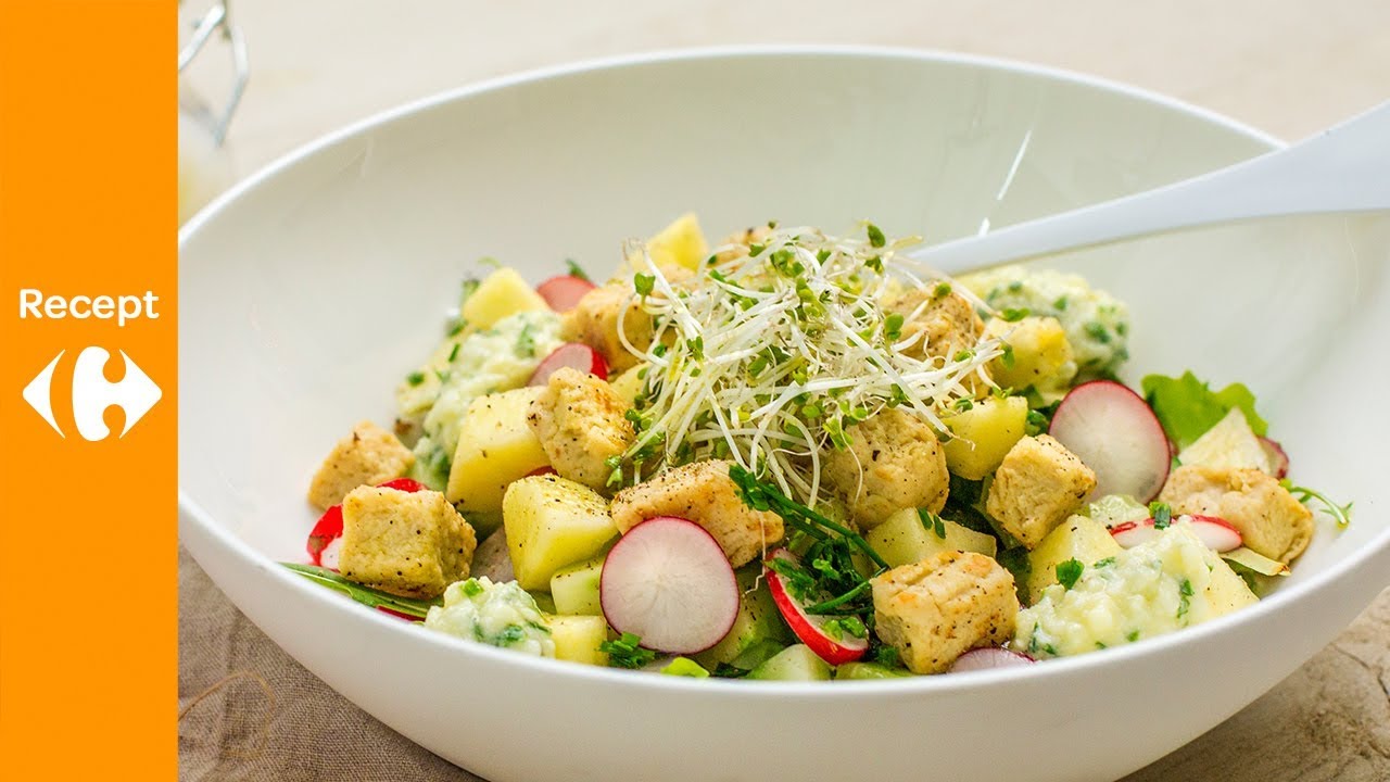 Fris slaatje met radijzen en geitekaas - YouTube