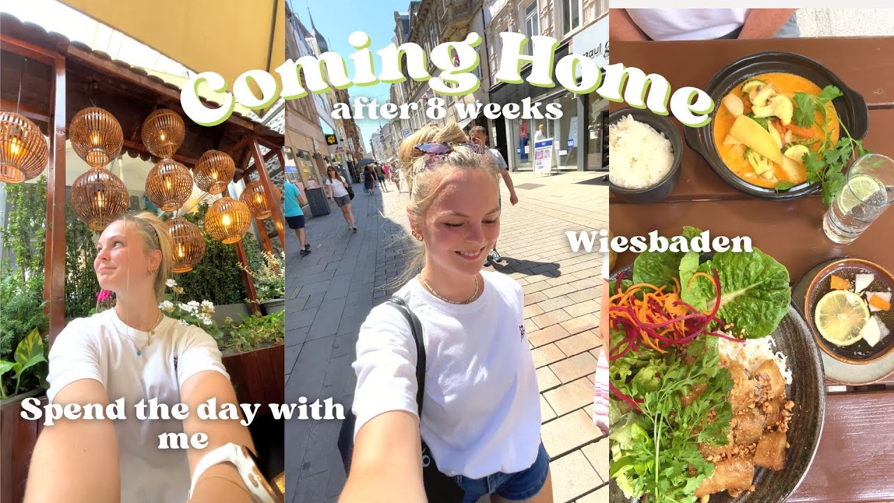 COMING HOME after 8 weeks 🩵 // Wiesbaden Vlog, Sommer in der Stadt ...