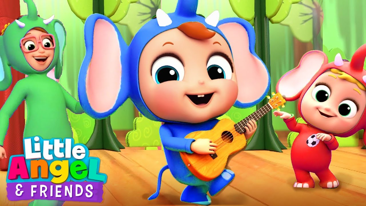 10 Little Elephants Song | Little Angel And Friends Kid Songs - YouTube